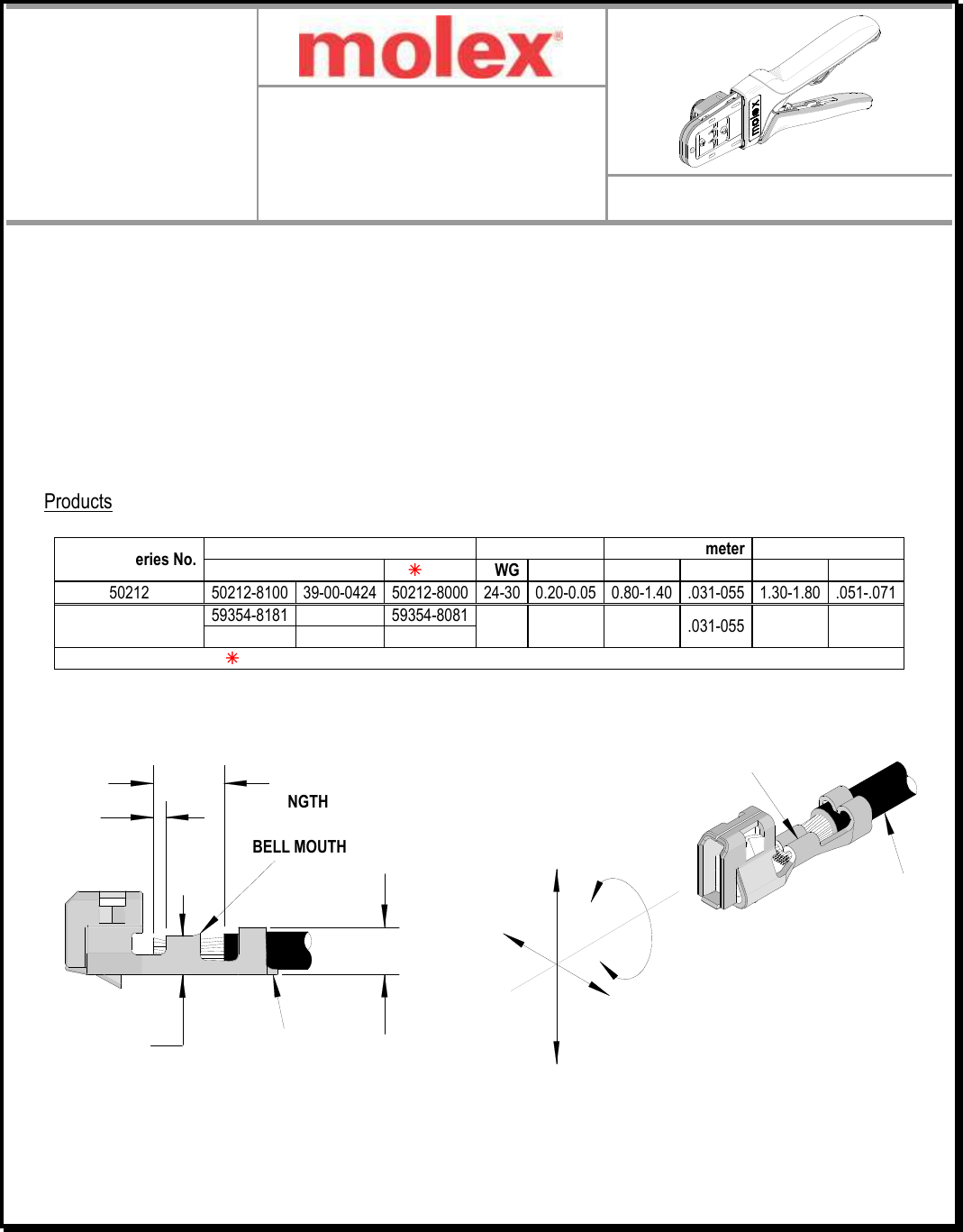 63819-0500 Spec Sheet Datasheet by Molex | Digi-Key Electronics