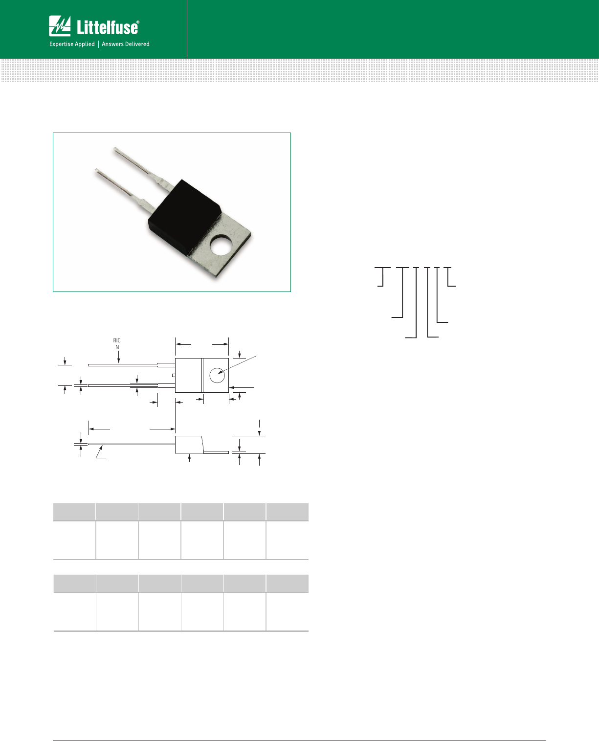 TO-220 Series Datasheet by Littelfuse Inc. | Digi-Key Electronics