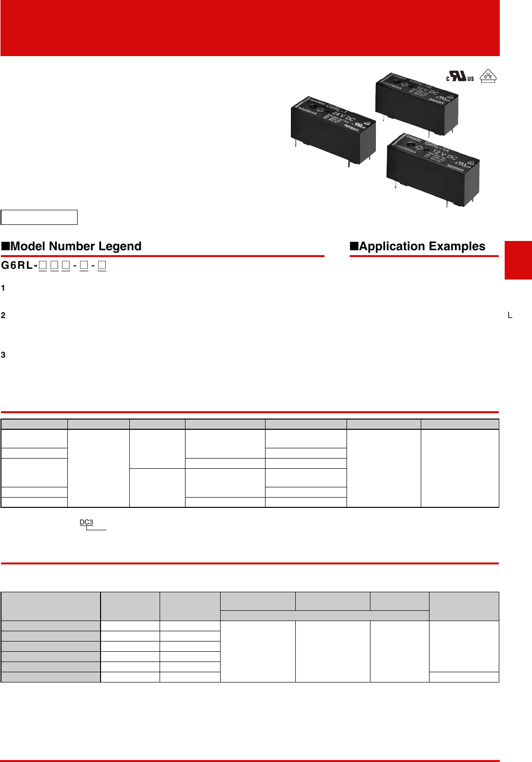 G6RL Series Datasheet by Omron Electronics Inc-EMC Div | Digi-Key Electronics